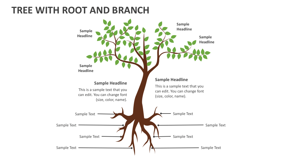 Tree With Root And Branch PowerPoint Presentation Slides PPT Template