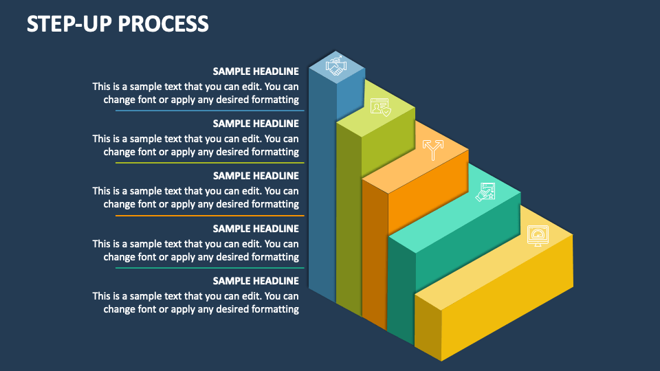Step Up Process PowerPoint And Google Slides Template PPT Slides