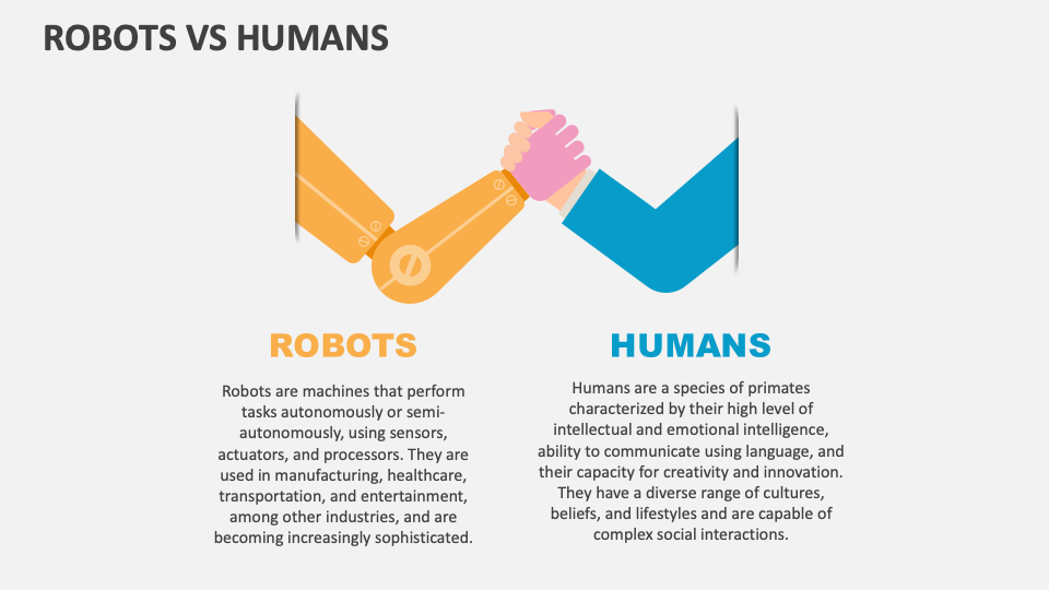 Robots Vs Humans PowerPoint and Google Slides Template - PPT Slides