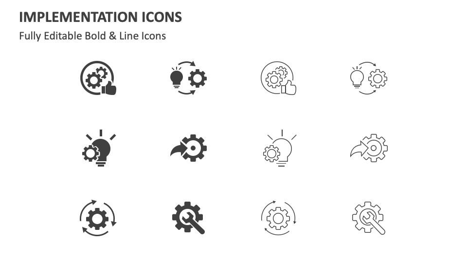 Implementation Icons for PowerPoint and Google Slides - PPT Slides