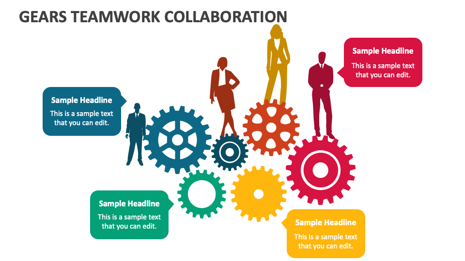 Gears Teamwork Collaboration PowerPoint and Google Slides Template ...