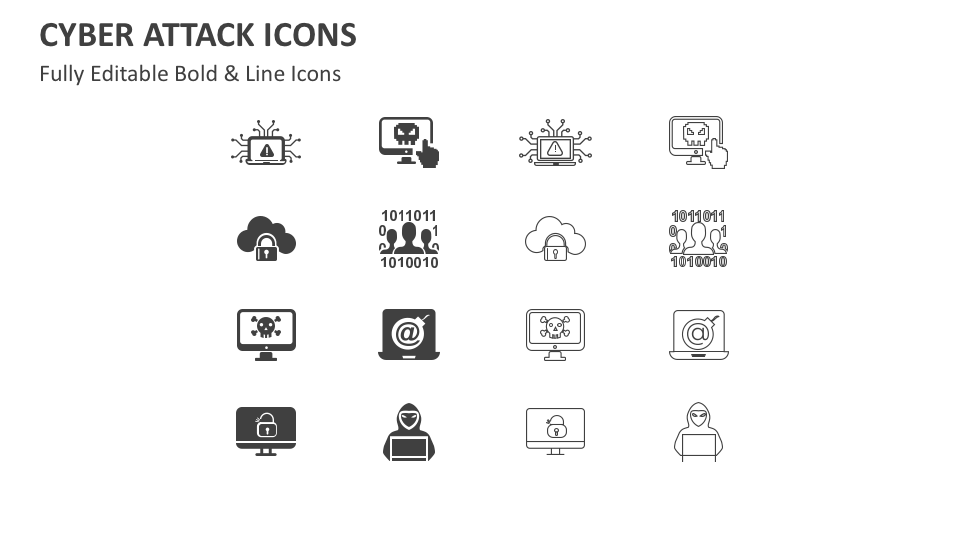 Cyber Attack Icons PowerPoint Presentation Slides - PPT Template