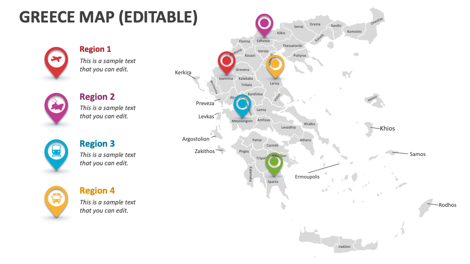 Greece Map PowerPoint Presentation Slides - PPT Template