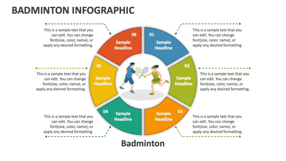 Badminton Infographic PowerPoint and Google Slides Template - PPT Slides