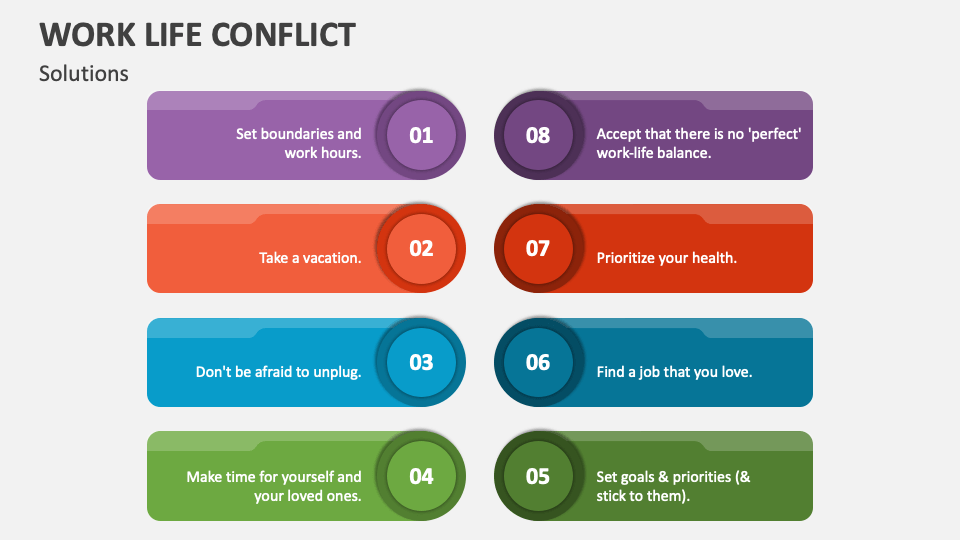 Work Life Conflict PowerPoint and Google Slides Template - PPT Slides