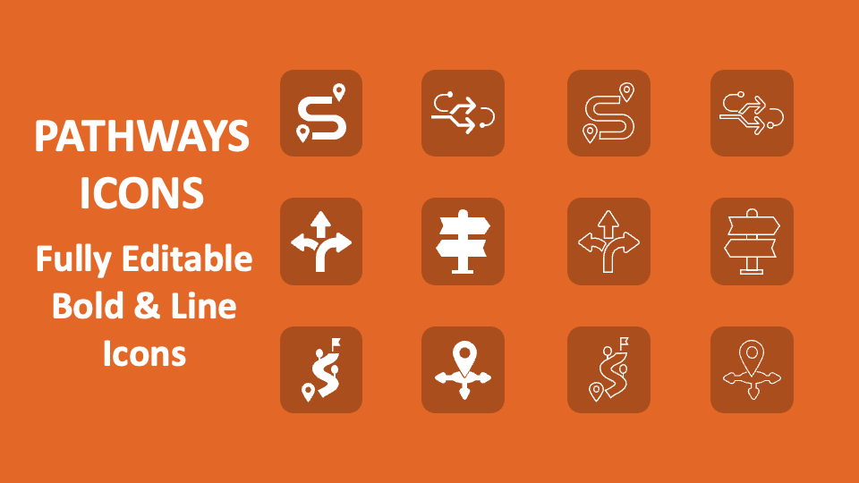 Pathways Icons for PowerPoint and Google Slides - PPT Slides