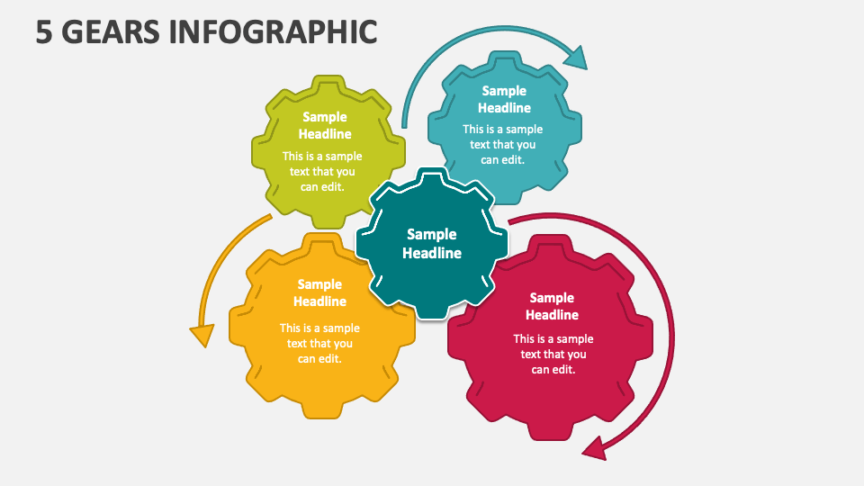 5 Gears Infographic PowerPoint Presentation Slides - PPT Template