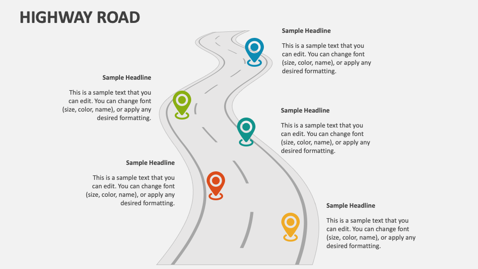 Highway Road PowerPoint and Google Slides Template - PPT Slides