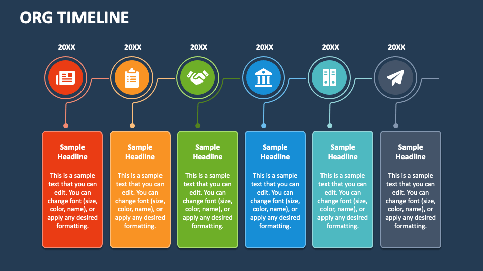 Org Timeline PowerPoint and Google Slides Template - PPT Slides