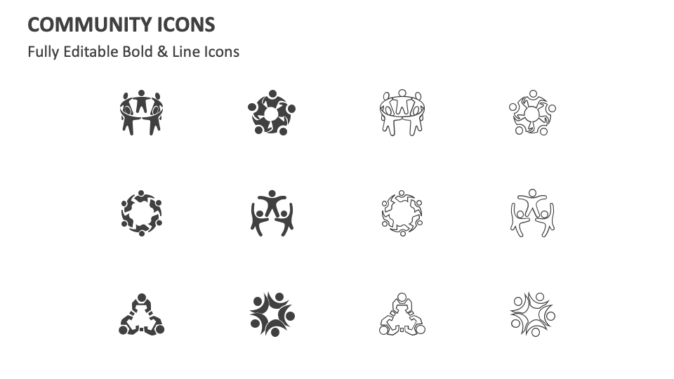 Community Icons for PowerPoint and Google Slides - PPT Slides