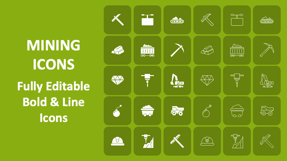 Mining Icons for PowerPoint and Google Slides - PPT Slides