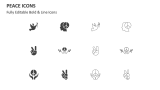 Peace Icons for PowerPoint and Google Slides - PPT Slides