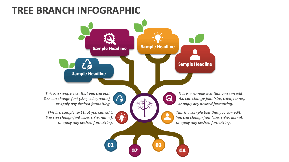 Tree Branch Infographic PowerPoint and Google Slides Template - PPT Slides