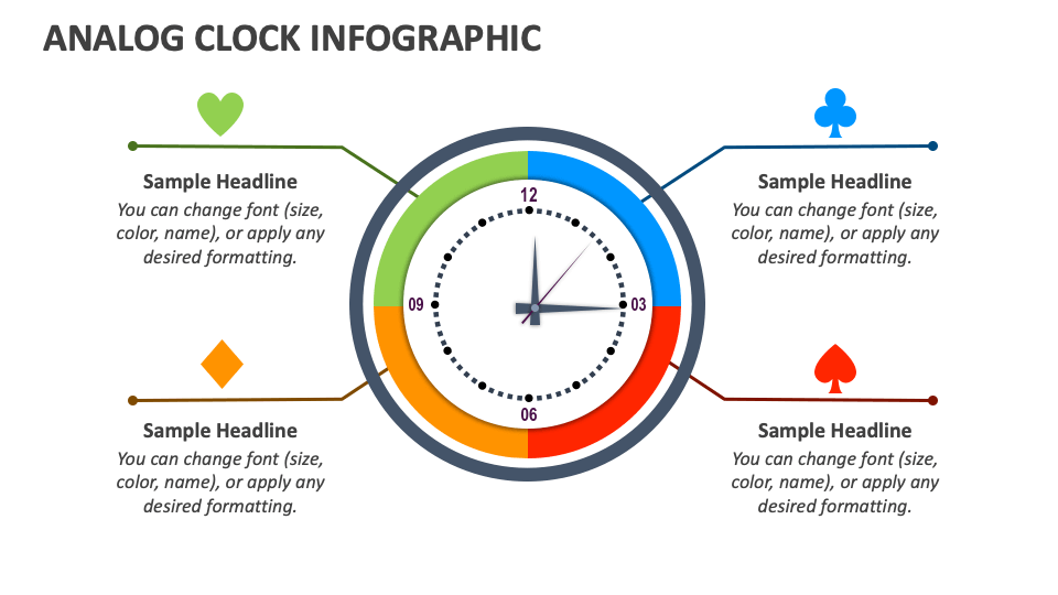 Analog Clock Infographic PowerPoint and Google Slides Template - PPT Slides