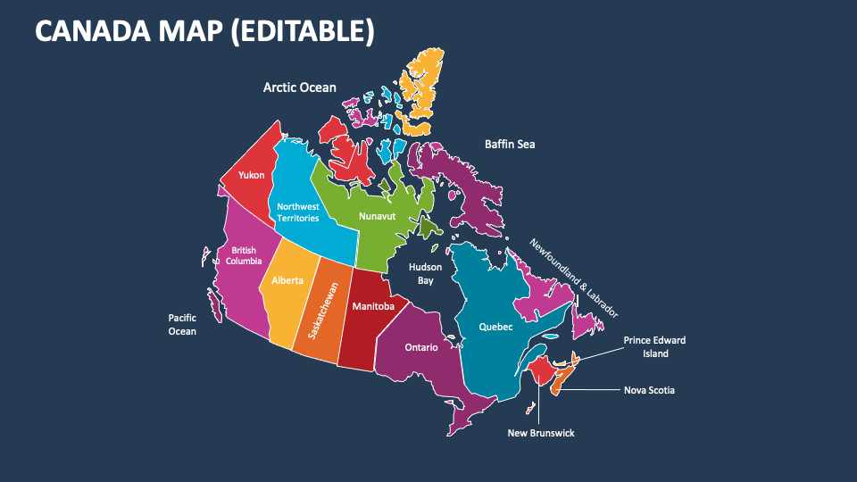 Canada Map PowerPoint Presentation Slides - PPT Template