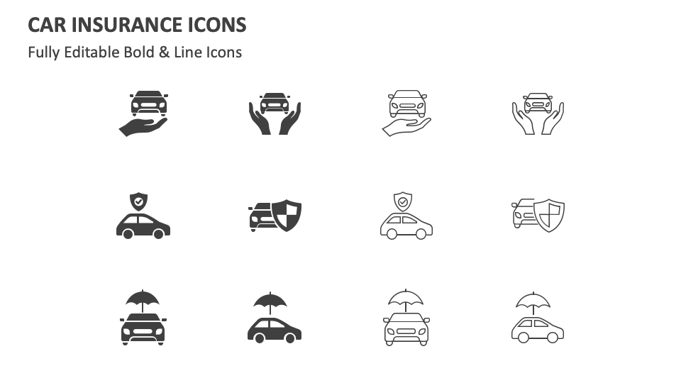 Car Insurance Icons for PowerPoint and Google Slides - PPT Slides