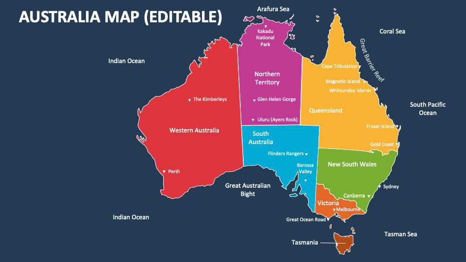 Australia Map PowerPoint Presentation Slides - PPT Template