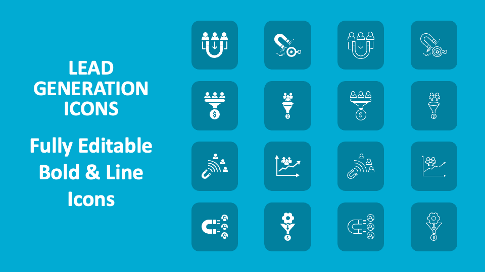 Lead Generation Icons for PowerPoint and Google Slides - PPT Slides