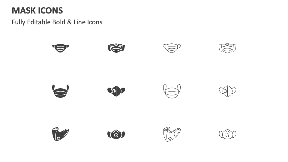 Mask Icons for PowerPoint and Google Slides - PPT Slides