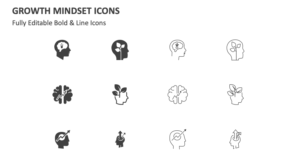 Growth Mindset Icons for PowerPoint and Google Slides - PPT Slides