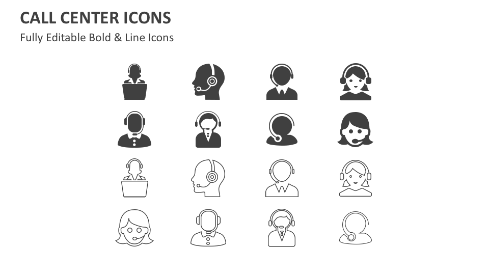 Call Center Icons PowerPoint Presentation Slides - PPT Template