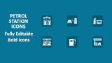 Petrol Station Icons for PowerPoint and Google Slides - PPT Slides