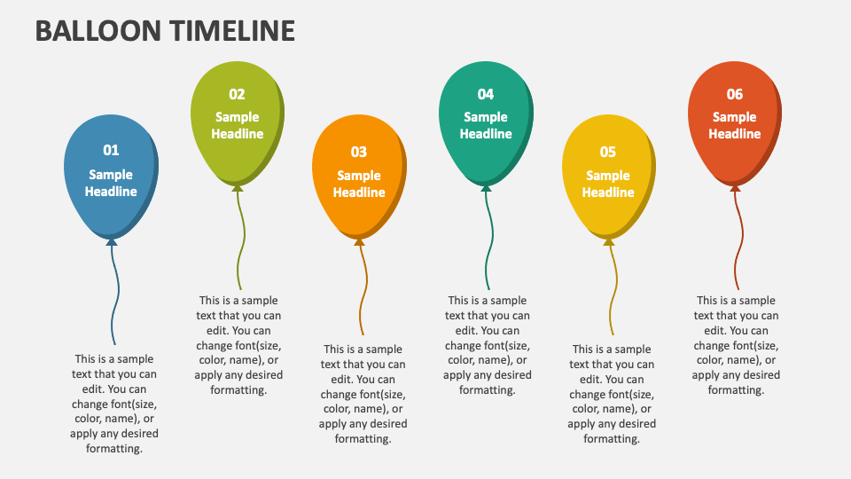 Balloon Timeline PowerPoint and Google Slides Template - PPT Slides