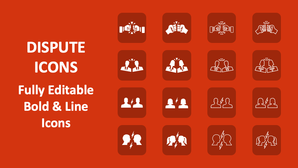 Dispute Icons for PowerPoint and Google Slides - PPT Slides