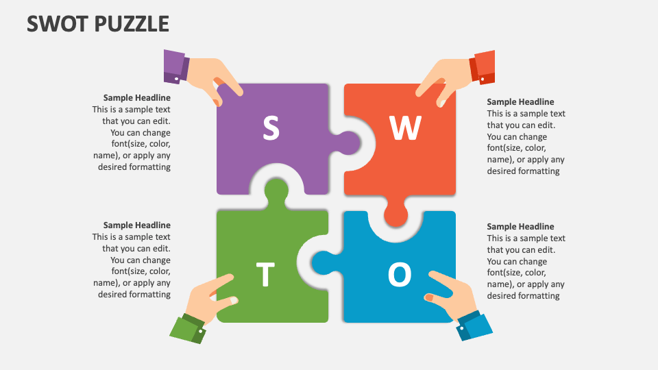 SWOT Puzzle PowerPoint Presentation Slides - PPT Template