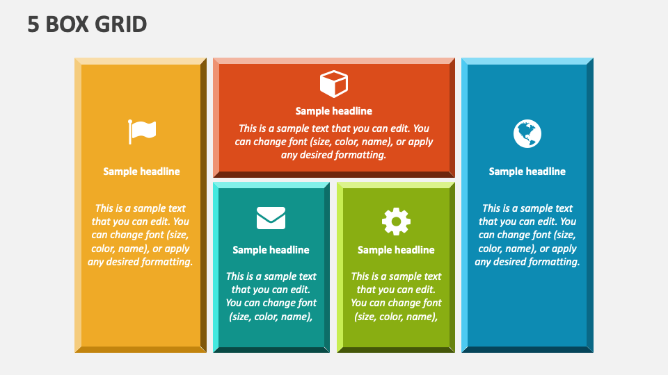 5 Box Grid PowerPoint and Google Slides Template - PPT Slides 5 Box Grid PowerPoint and Google Slides Template - PPT Slides