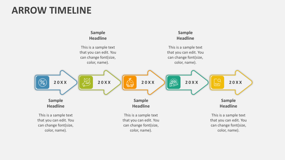 Arrow Timeline PowerPoint Presentation Slides - PPT Template