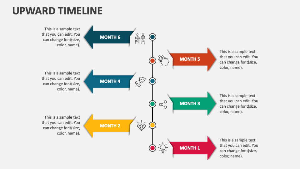Upward Timeline PowerPoint Presentation Slides - PPT Template