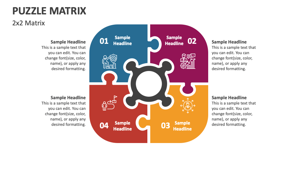 Puzzle Matrix PowerPoint Presentation Slides - PPT Template