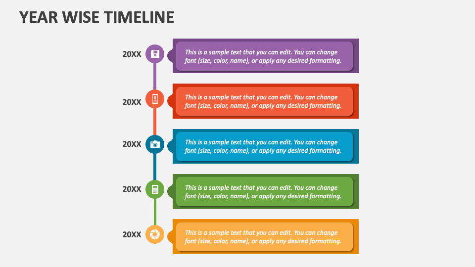 Year Wise Timeline PowerPoint and Google Slides Template - PPT Slides