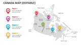 Canada Map PowerPoint Presentation Slides - PPT Template