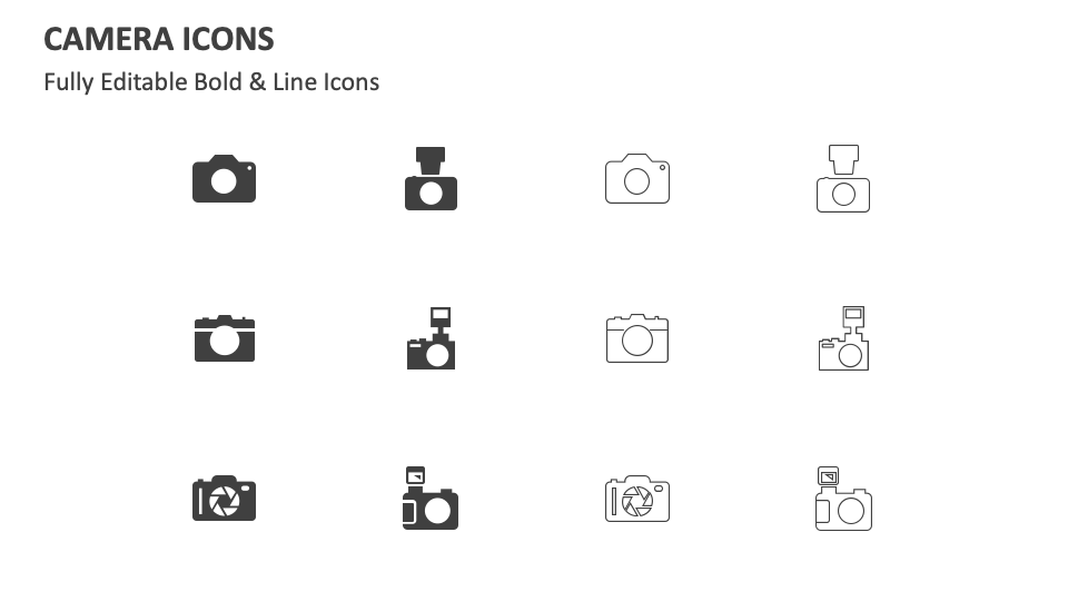 Camera Icons for PowerPoint and Google Slides - PPT Slides