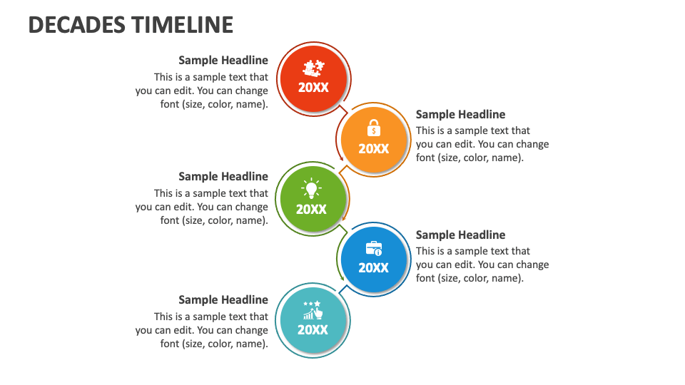Decades Timeline PowerPoint Presentation Slides - PPT Template