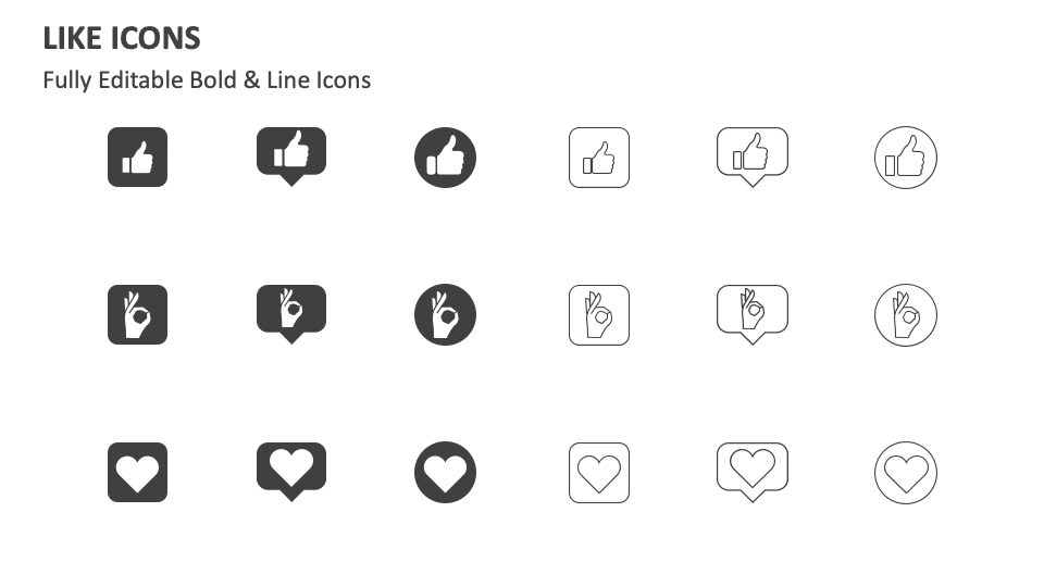 Like Icons for PowerPoint and Google Slides - PPT Slides