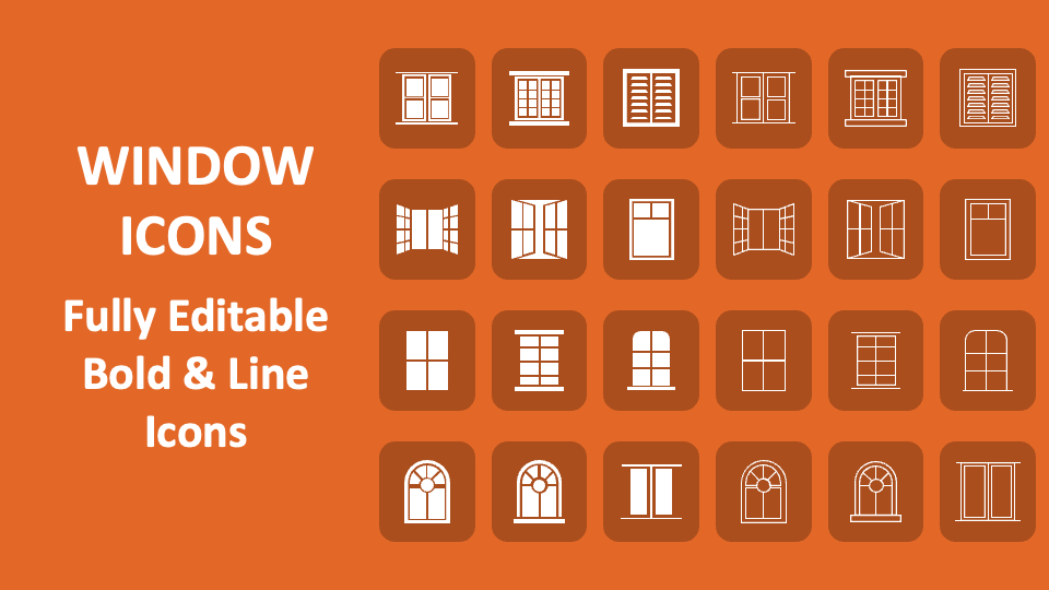 Window Icons for PowerPoint and Google Slides - PPT Slides