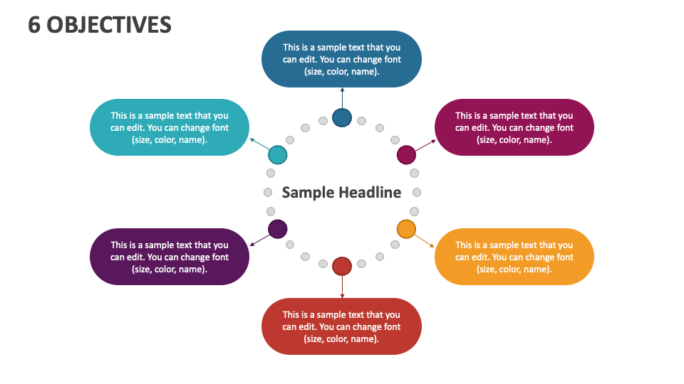 6 Objectives PowerPoint and Google Slides Template - PPT Slides