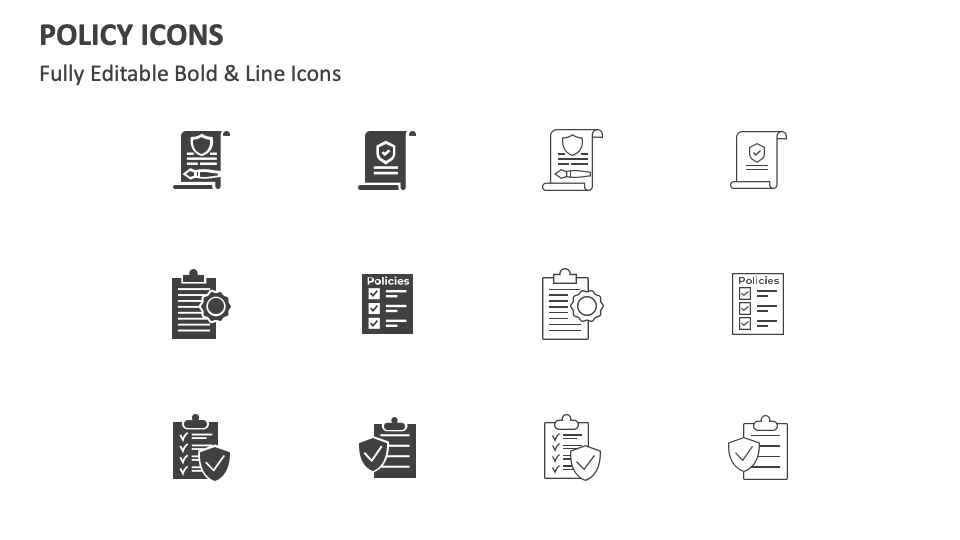 Policy Icons for PowerPoint and Google Slides - PPT Slides