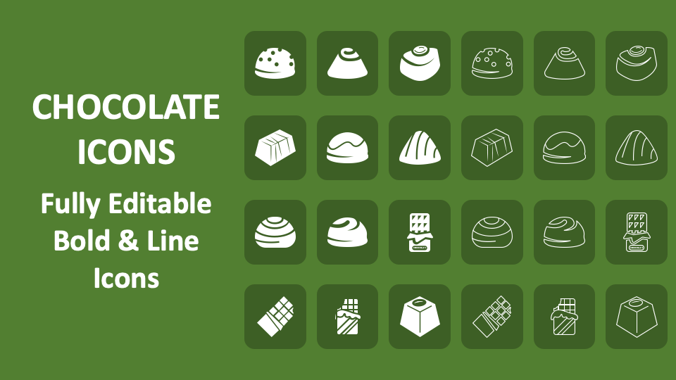 Chocolate Icons for PowerPoint and Google Slides - PPT Slides