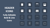 Header Icons for PowerPoint and Google Slides - PPT Slides