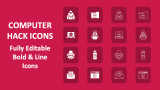 Computer Hack Icons for PowerPoint and Google Slides - PPT Slides