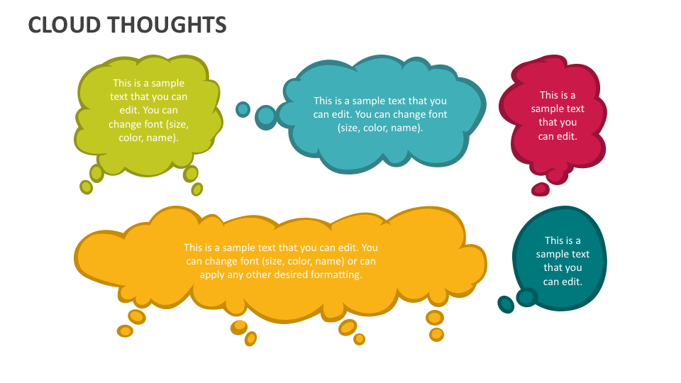 Cloud Thoughts PowerPoint Presentation Slides - PPT Template