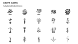 Crops Icons for PowerPoint and Google Slides - PPT Slides