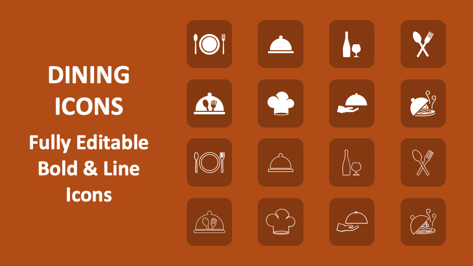 Dining Icons for PowerPoint and Google Slides - PPT Slides