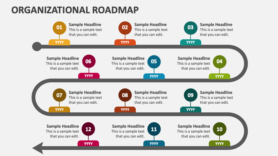 Organizational Roadmap PowerPoint Presentation Slides - PPT Template