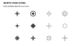 North Star Icons for PowerPoint and Google Slides - PPT Slides