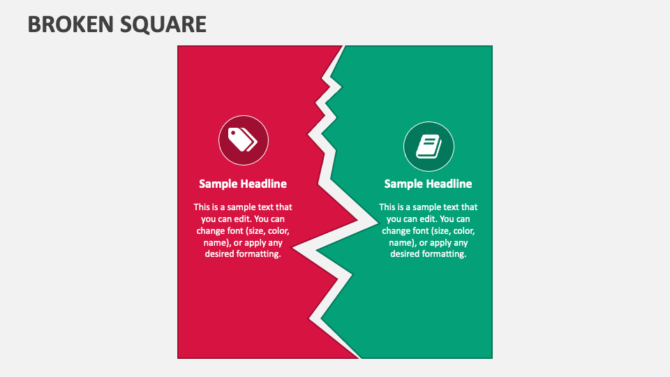 Broken Square PowerPoint Presentation Slides - PPT Template